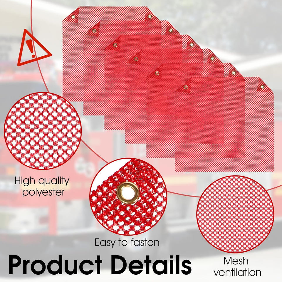 12x 18x18" Safety Flags Oversize Grommet Warning Flag Mesh Weatherproof ...