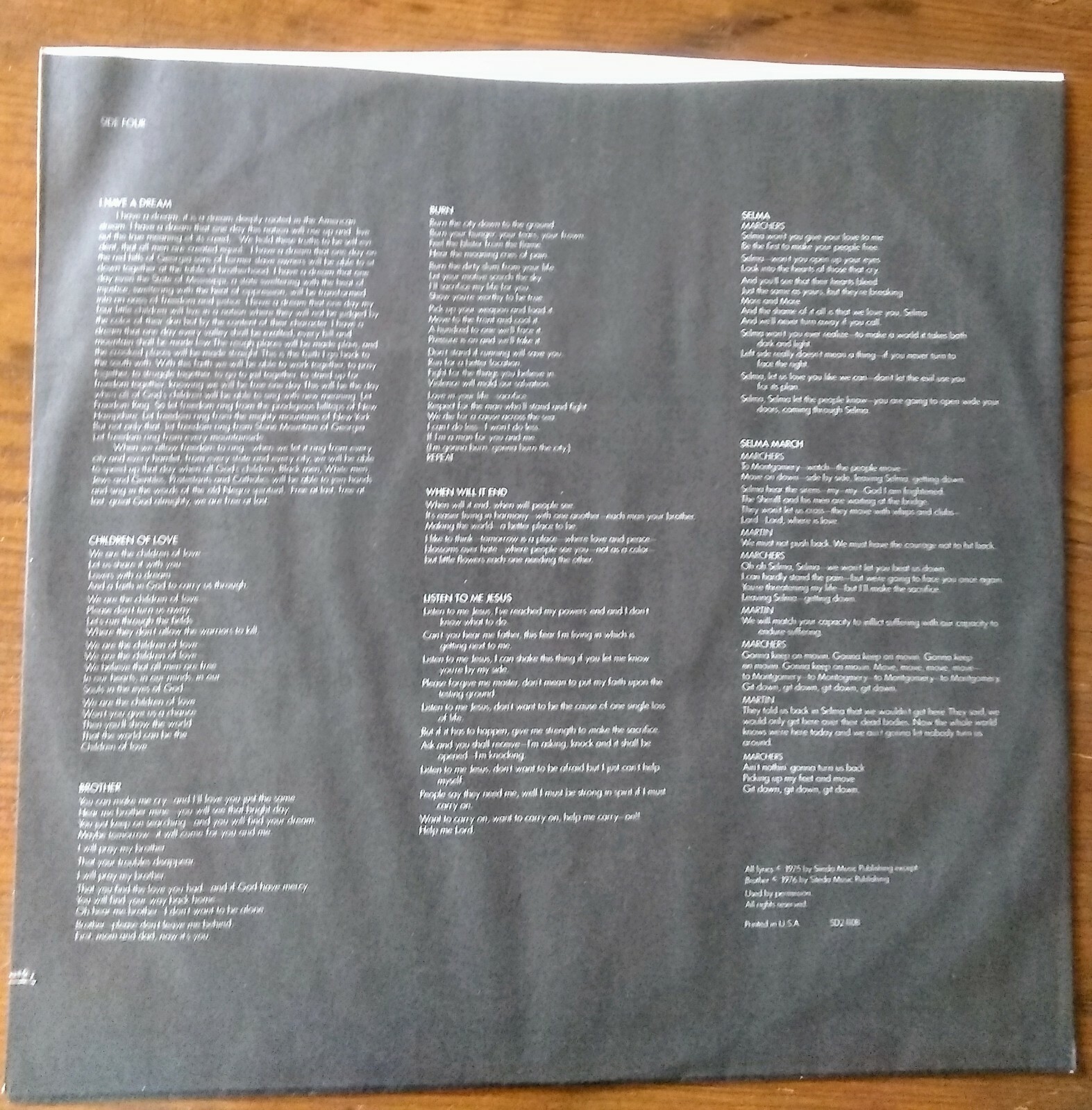 'The SELMA Album' Orig Cast 2X LP Cotillion SD 2-110 Stereo 1976 GF MLK ...