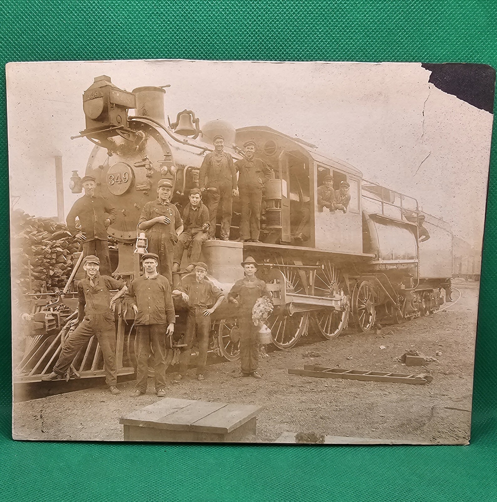 Antique 1900s Steam Engine Locomotive Cabinet Photograph Train #349 8. ...