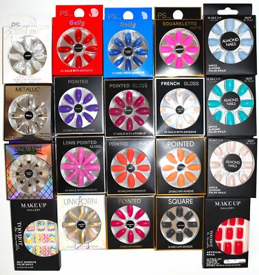 False Nails Primark PS Gelly Pointed Gloss Matte Long Squareletto ...