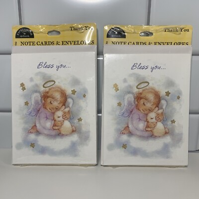 Vintage Expressions Hallmark Thank You Bless You Note Cards & Envelopes ...
