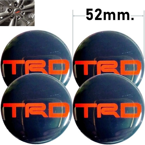 C19 52mm X 4pcs Stickers Resin Reflect Logo Decor Emblem Wheels Center ...