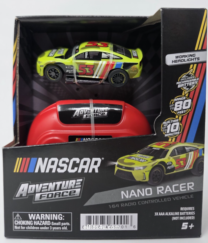 Adventure Force 1:64 RC NASCAR Nano Racer Car Complete Set: #53 #63 #74 ...