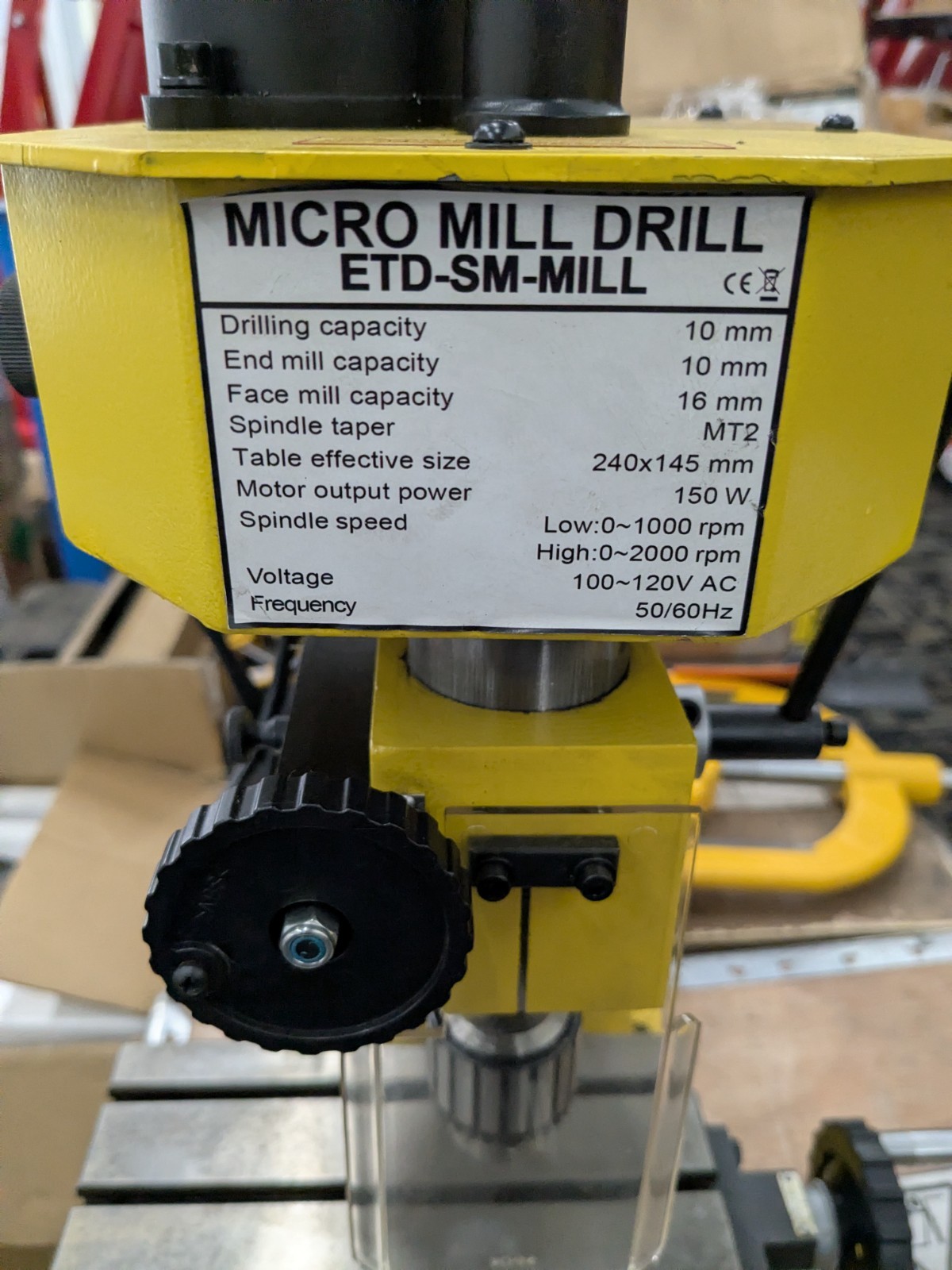 Mini Metal Mill Drilling Machine Press BenchTop 3/8 Drill Capacity with ...
