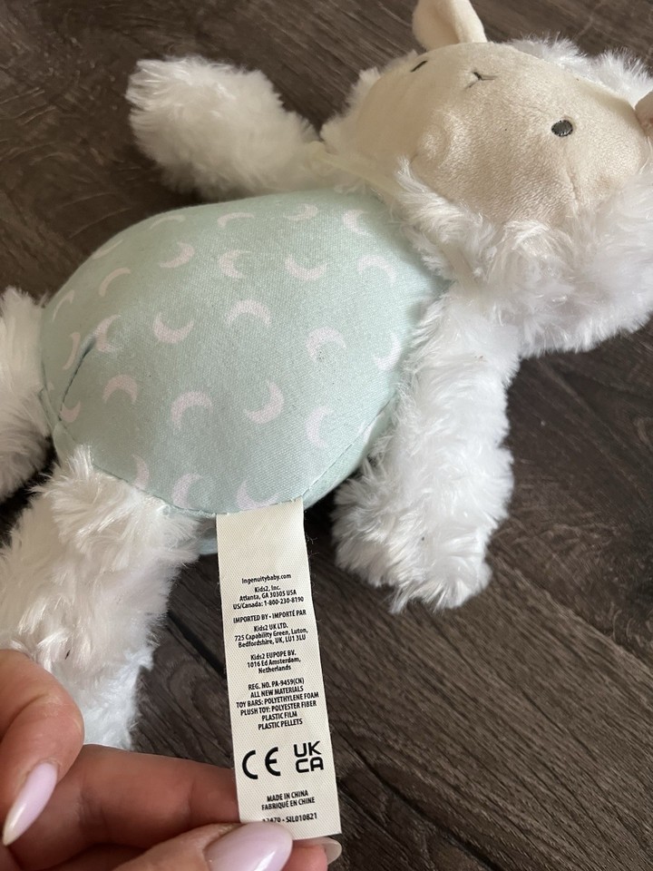 Ingenuity Peaceful Pals Lamb Sheep Plush Stuffed Animal Crinkle 12 Inch ...