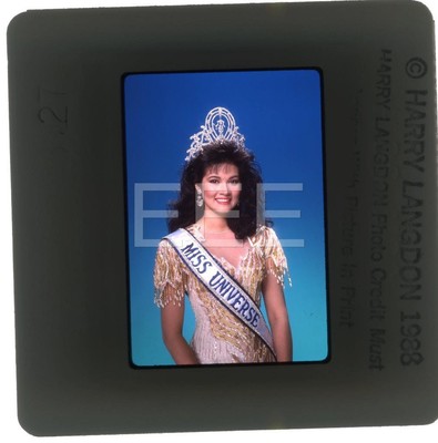 1988 Bui Simon Miss Universe Model Harry Langdon Transparency w/rights ...