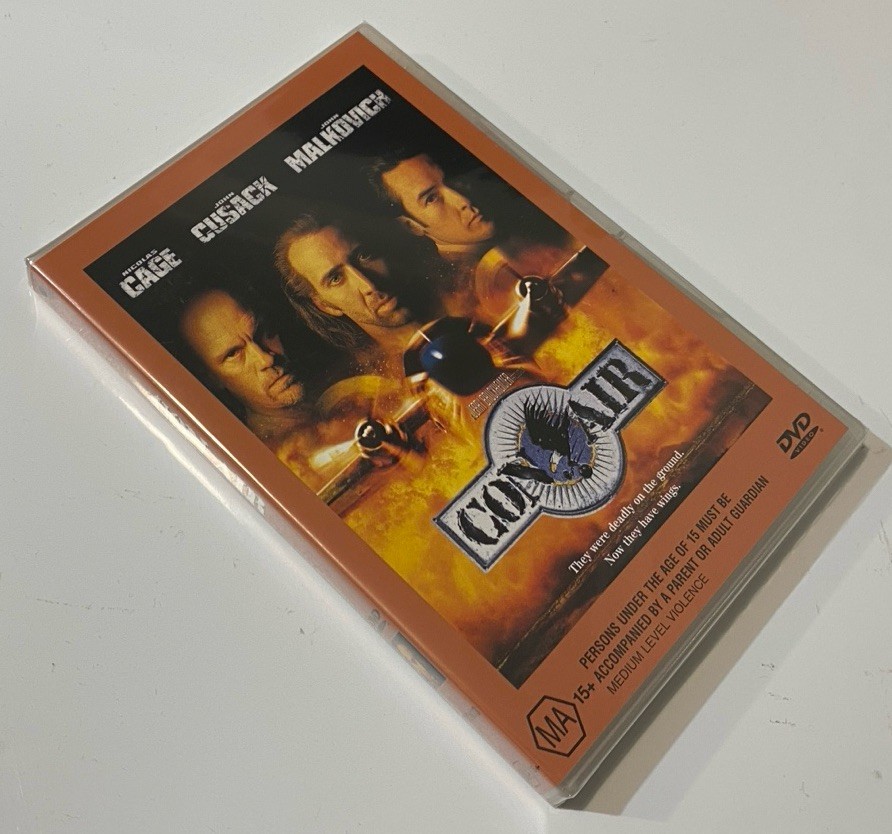 Con Air DVD Movie Nicholas Cage John Cusack Action Crime Region 4 PAL ...