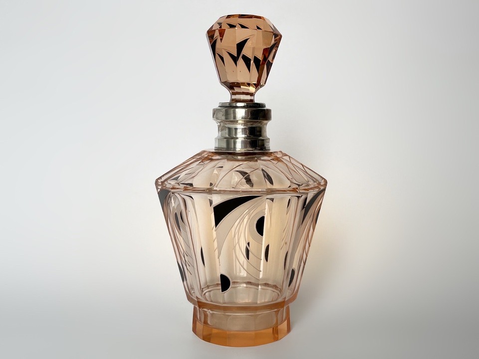 Art Deco Czech Bohemian Cut crystal Karl Palda 1930’s Decanter with ...