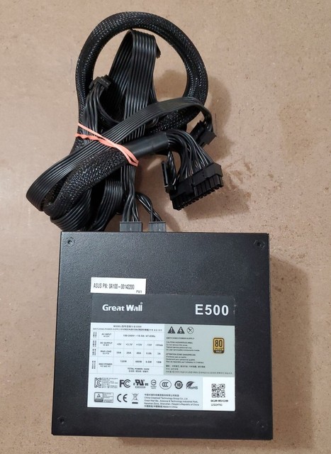 Great Wall E500 80 GOLD G10CE 500W Switching Power Supply 0A100 ...