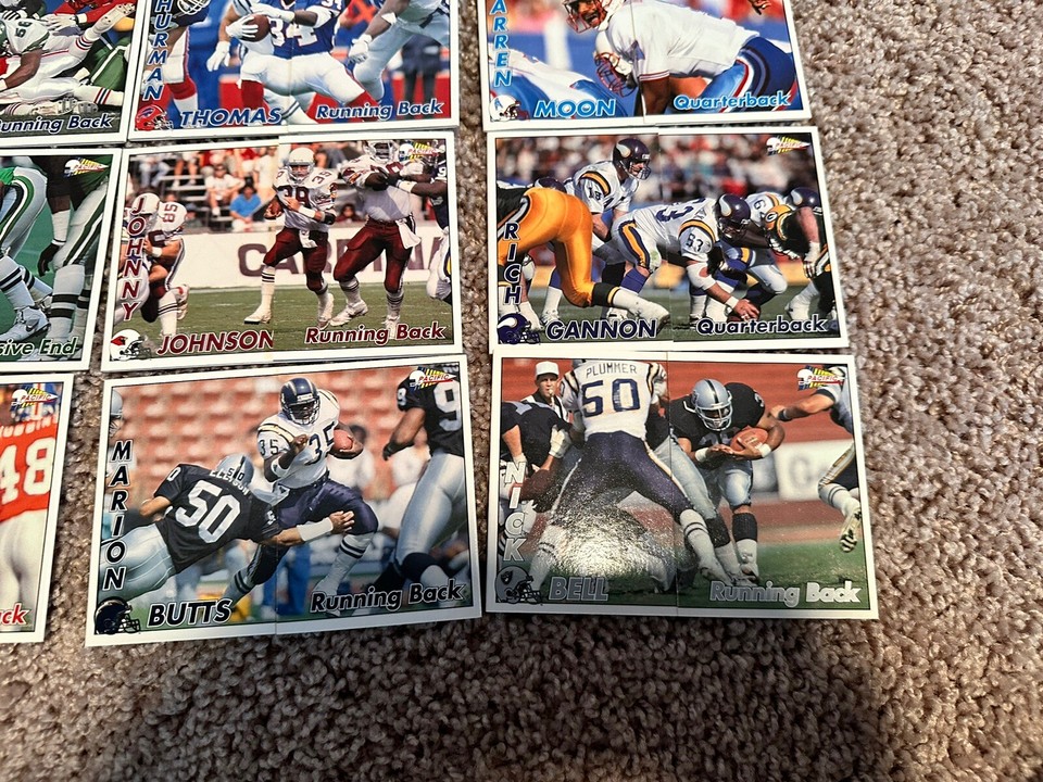 1992 Pacific Football NFL Triple Folders 10 NFL legends Rare Vintage ...