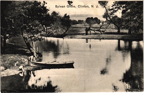 Sylvan Grove Rowboat Clinton NJ Postcard Posted 1907 | eBay