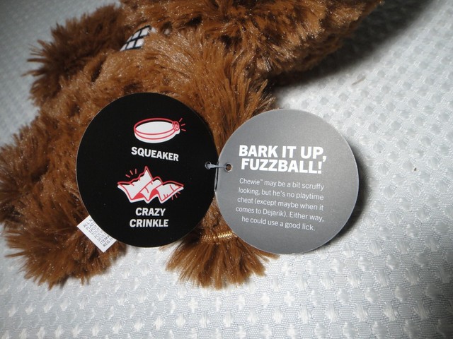 Bark Box Star Wars Chewbacca M-L Dog Toy Crinkle Squeaker Barkbox ...