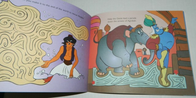 Disney's Aladdin Magical Puzzles and Mazes Book Hard to Find 1996 for ...