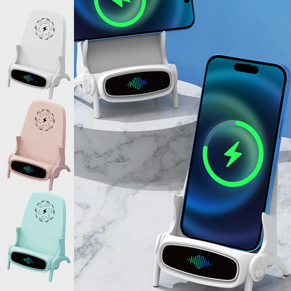 Wireless Charger Stand Mini Chair 66W Charging Holder for Cell Phone ...