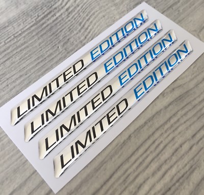 Limited Edition Blue chrome domed emblem decal stickers | eBay