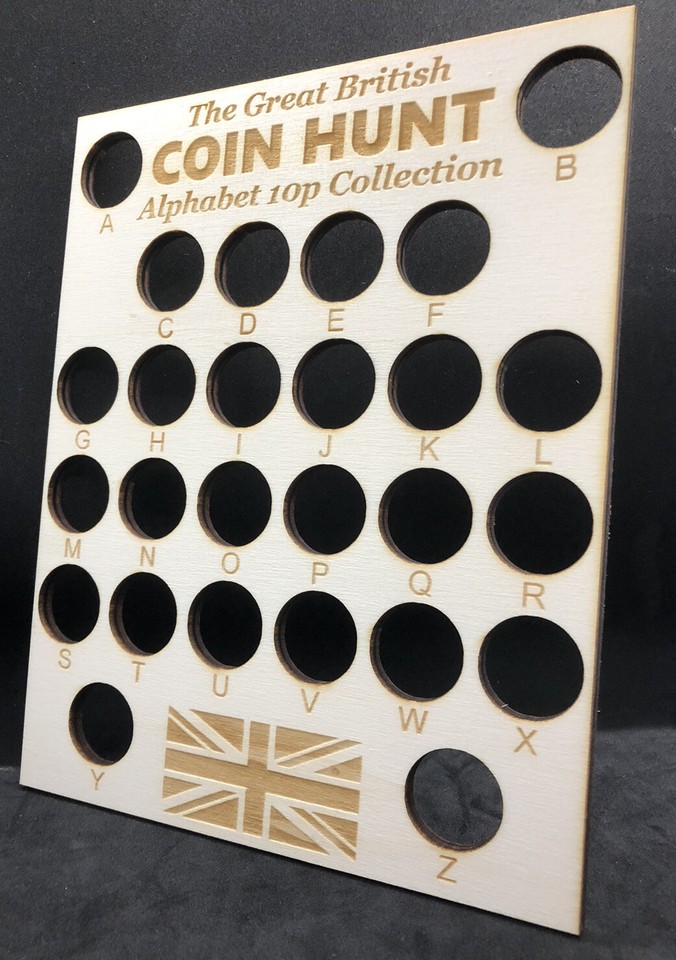 10p Alphabet Display Coin Holder The Great British Coin Hunt | eBay