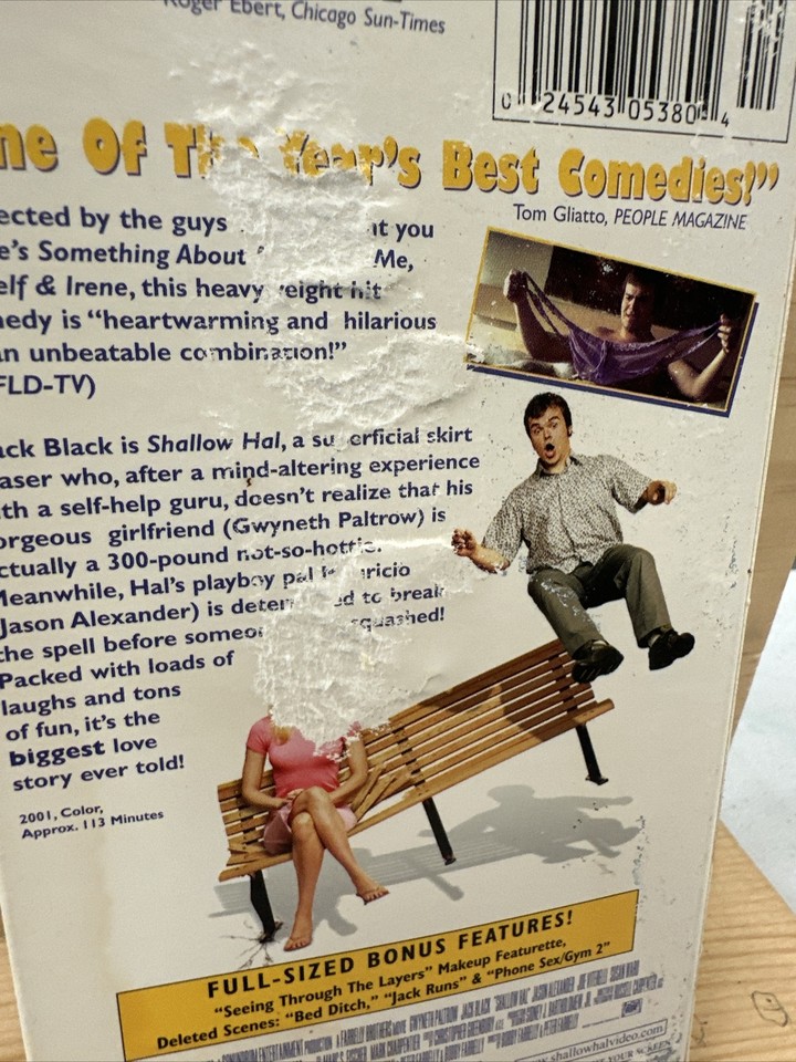 Shallow Hal VHS 2002 Jack Black Gwyneth Paltrow 24543053804 | eBay