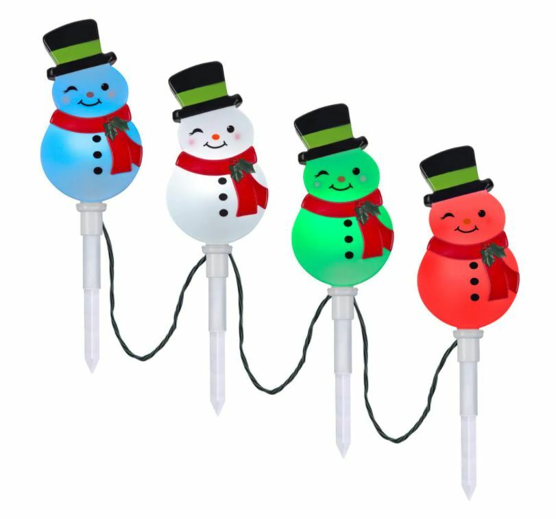 GEMMY Set of 4 Lightshow Color Motion 20 in. Christmas Pathway LED ...