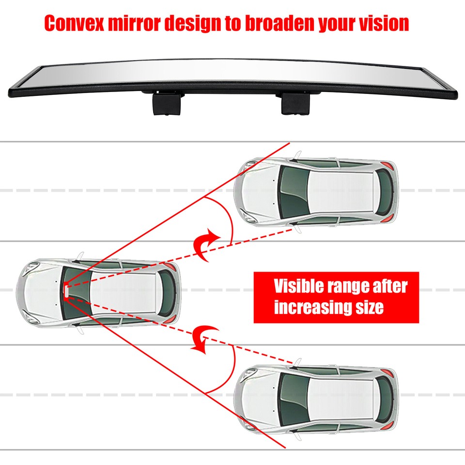 Car Interior Rear View Mirror Clear View Wide Angle Rear View Panoramic ...