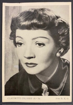 CLAUDETTE COLBERT 5x7 Vintage Photo Movie Memorabilia Hollywood Actress ...