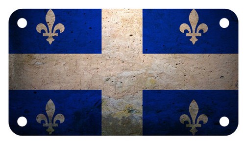Quebec Canada Flag 4" X 7" ATV Motorcycle License Plate Moldy Version ...