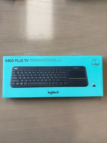 Sealed Logitech K400 PLUS TV Wireless Touch Keyboard/Touchpad - PC ...