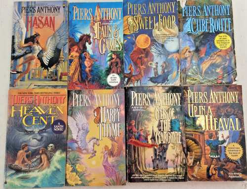 Lot of 8 Vintage Piers Anthony Paperback Books Sci Fi Fantasy Xanth ...
