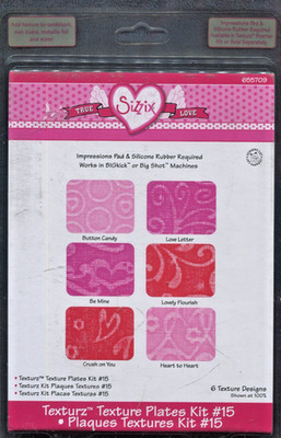 Sizzix True Love Texturz Texture Plates Kit #15 655709 NIB | eBay