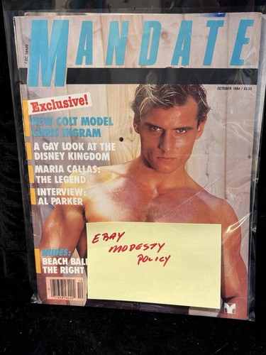 Mandate Gay Magazine October 1984 Chris Ingram Colt PHOTO like Playgirl | eBay