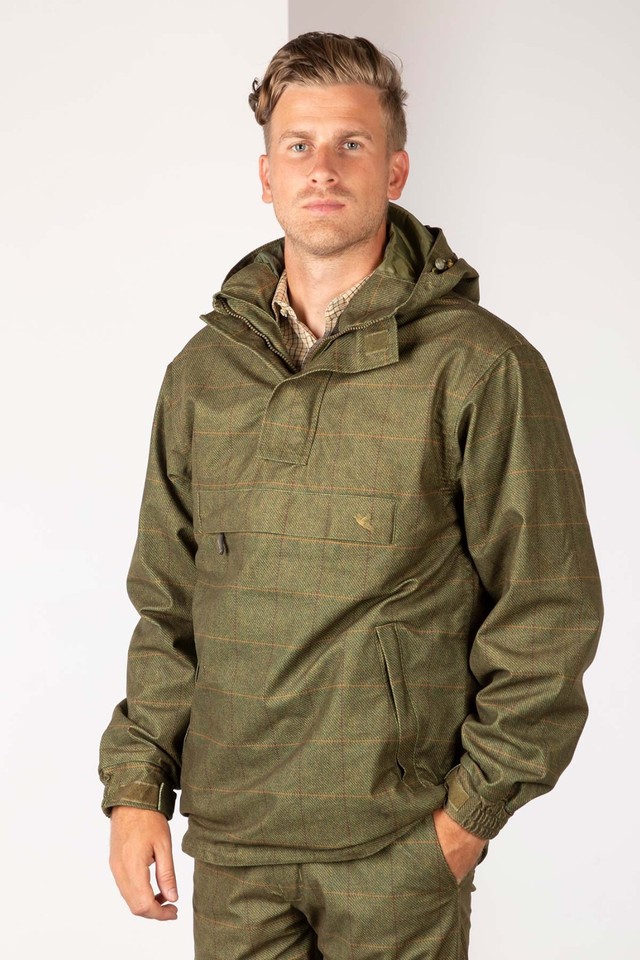 Men's Shooting Smock Tweed Print Waterproof Overhead Hunting Jacket 2 ...