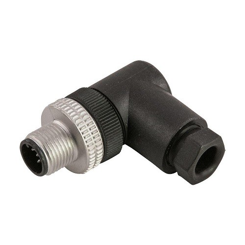 Single Key (M12) Micro-Link Field Attachable Connector, 4 pole, Male ...