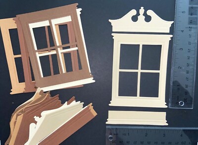 WINDOW BOX & PEDIMENTS cardstock paper die cut embellishments .. | eBay
