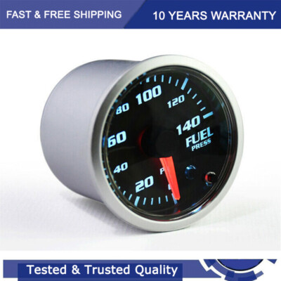 52mm Black 7 Color LED 140 PSI Diesel Fuel Pressure Gauge w Sender Unit ...