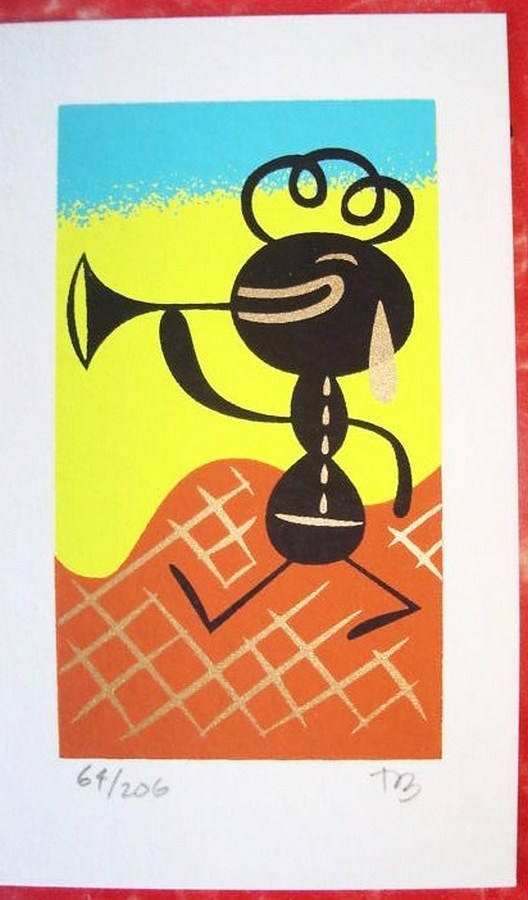 TIM BISKUP 'Invasive... (IPMG) #4', 2005 SIGNED Mini Silkscreen Print ...