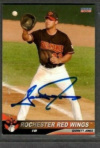 2005 Choice #15 Garrett Jones Rochester Red Wings Card Signed Autograph ...