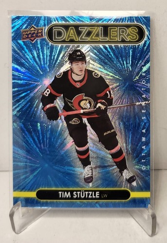 Tim Stutzle 2021-22 Upper Deck Dazzlers Blue Insert Card #DZ-33 Ottawa ...