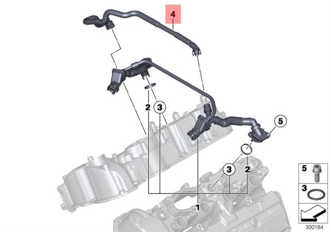 Genuine BMW F01N F02N F06 F06N F07 Crankcase Breather Hose OEM ...