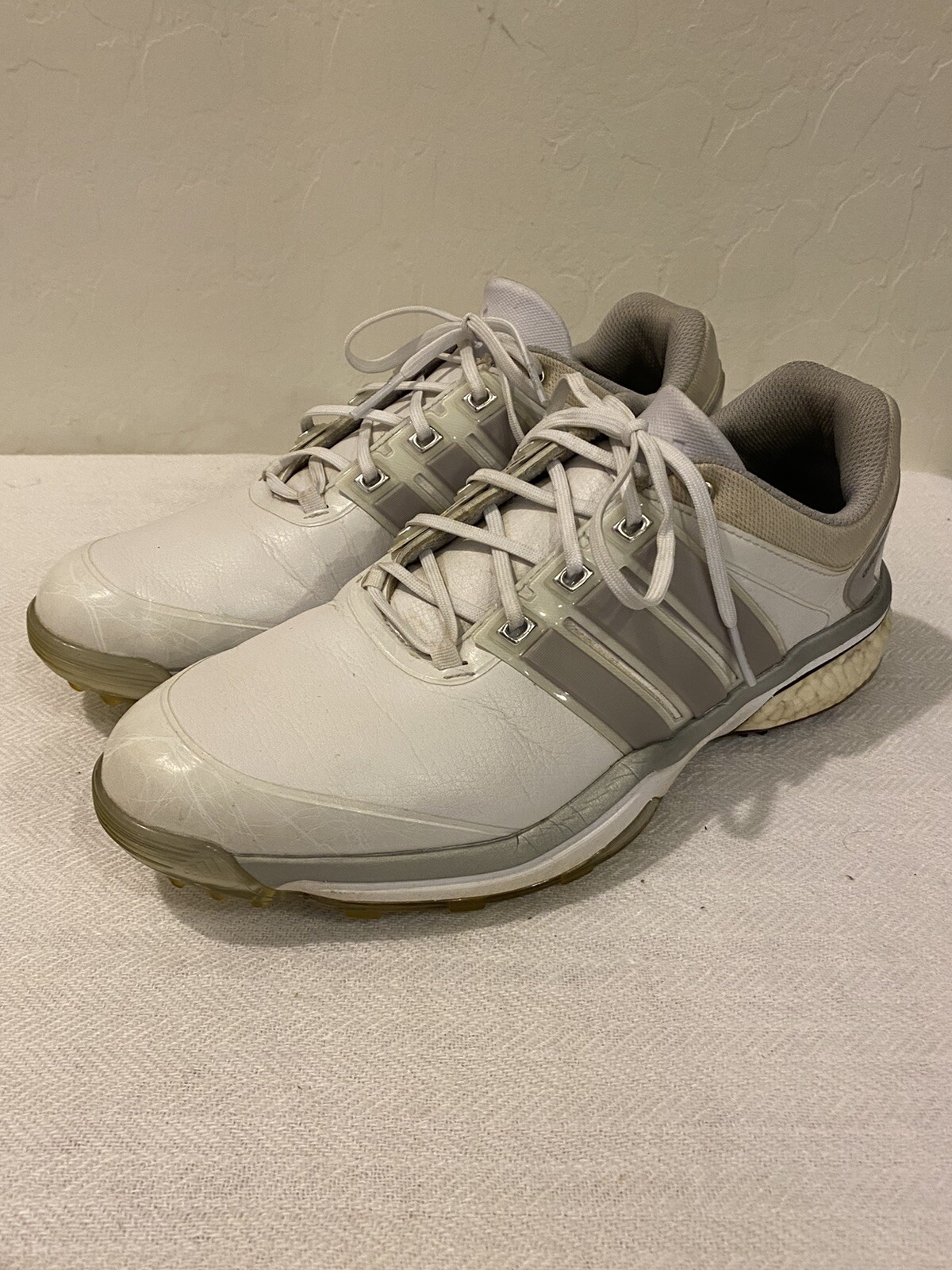 Adidas AdiPower Boost Endless Energy White Gray Golf Shoe Sz 10.5 CLU ...
