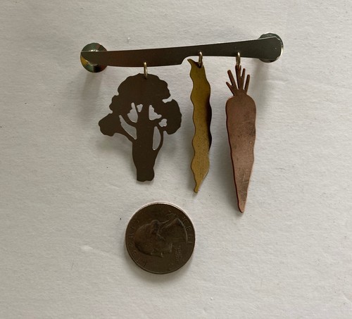 Hilary Packard Pin with Vegetable Signed & dated '89 | eBay