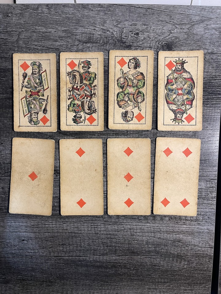 c.1885 Austrian Tarock Old Tarot Deck 50/54 Cards Josef Glanz Vienna ...