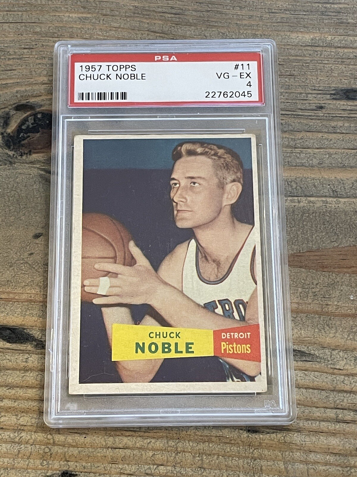 1957 TOPPS #11 CHUCK NOBLE ~Detroit Pistons PSA 4 VG-EX *Noles2148* | eBay