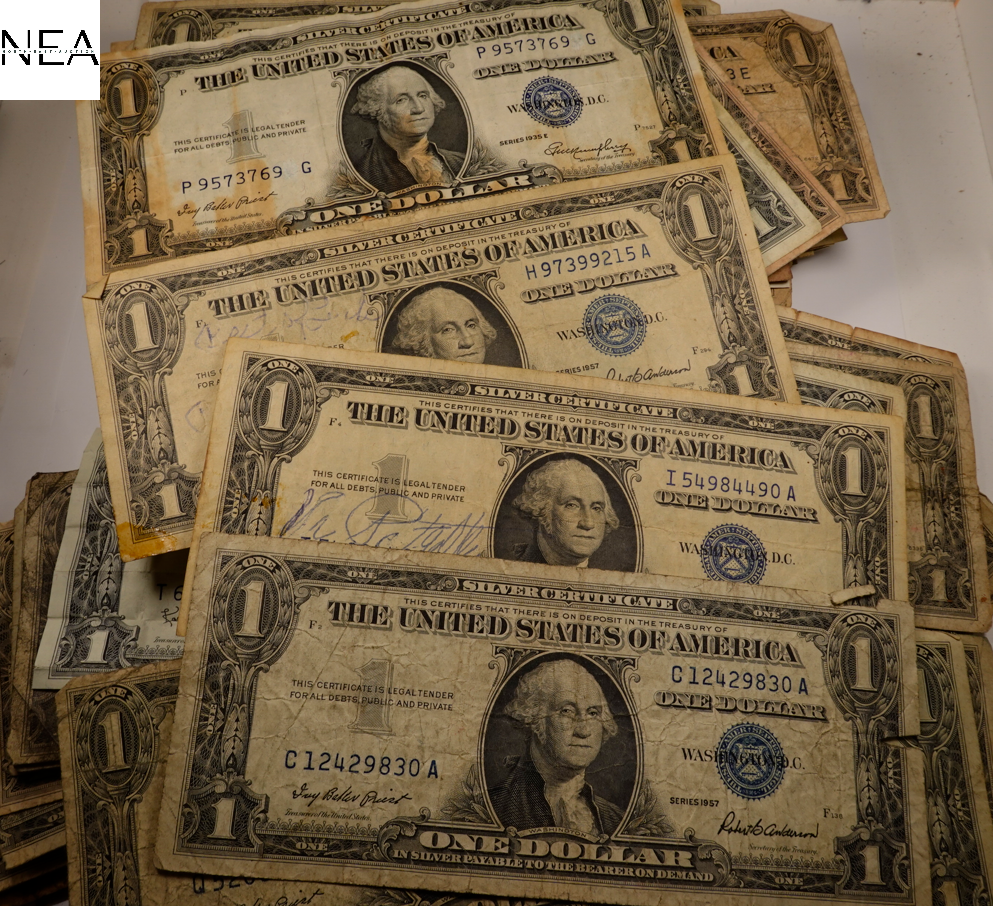 1x 1935/1957 One Dollar Bill/Note $1 ~ Average Circulated ~ Silver ...