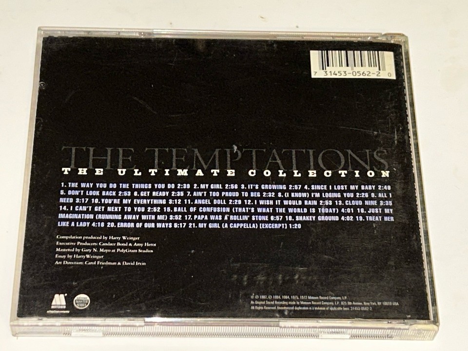 The Temptations : The Ultimate Collection CD (1998) R&b Music Classic ...