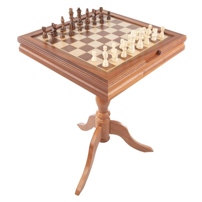 3 in 1 Reversible Game Table Chess Backgammon Set W/ Storage Chess ...