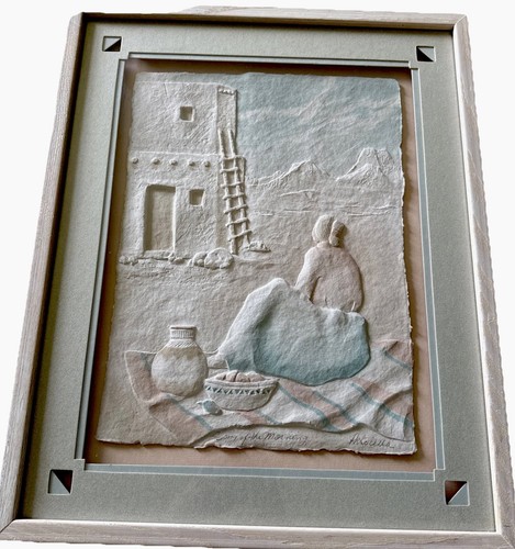 VTG 90s Figi Graphics Western Hand Cast Framed 3D Signed Wall Art | eBay