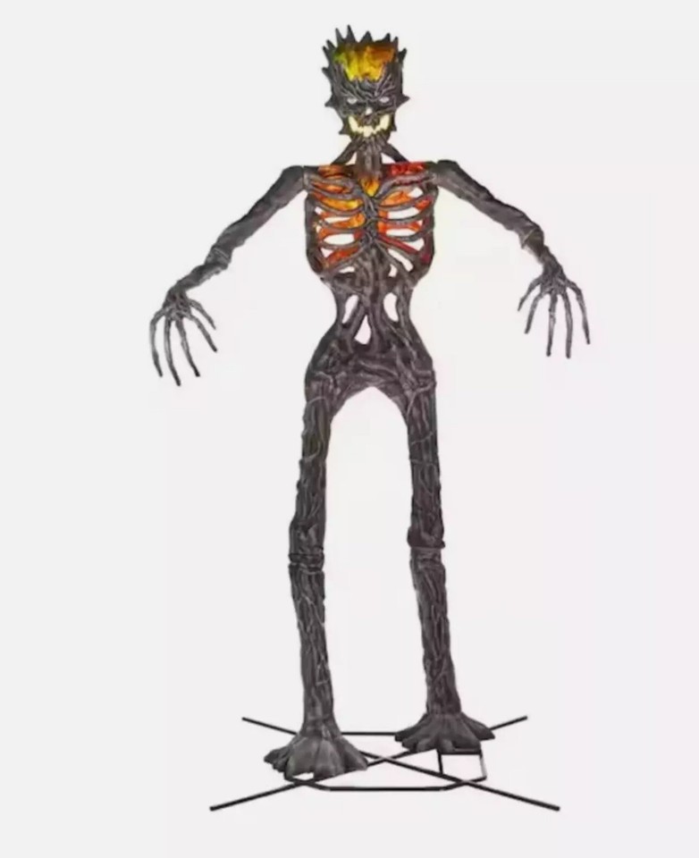 12.5 Ft Giant Deadwood Inferno Skeleton Halloween Home Depot NEW SAME ...