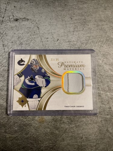 21-22 Ultimate Collection Thatcher Demko Jersey Patch UMS-TD /35 | eBay