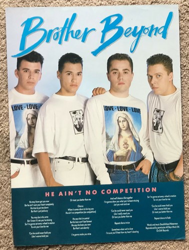 BROTHER BEYOND - HE AIN'T NO COMPETITION 1988 Full page lyric poster | eBay