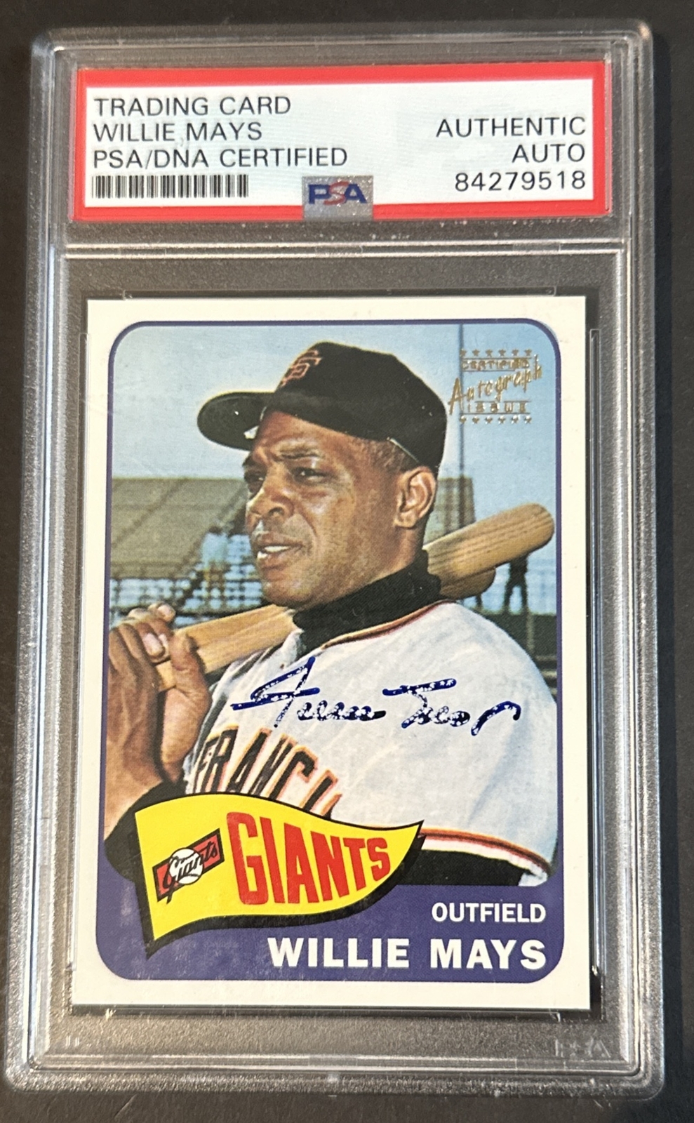 Willie Mays 1996 Topps CERTIFIED 1965 Autograph Issue Signed On Card ...