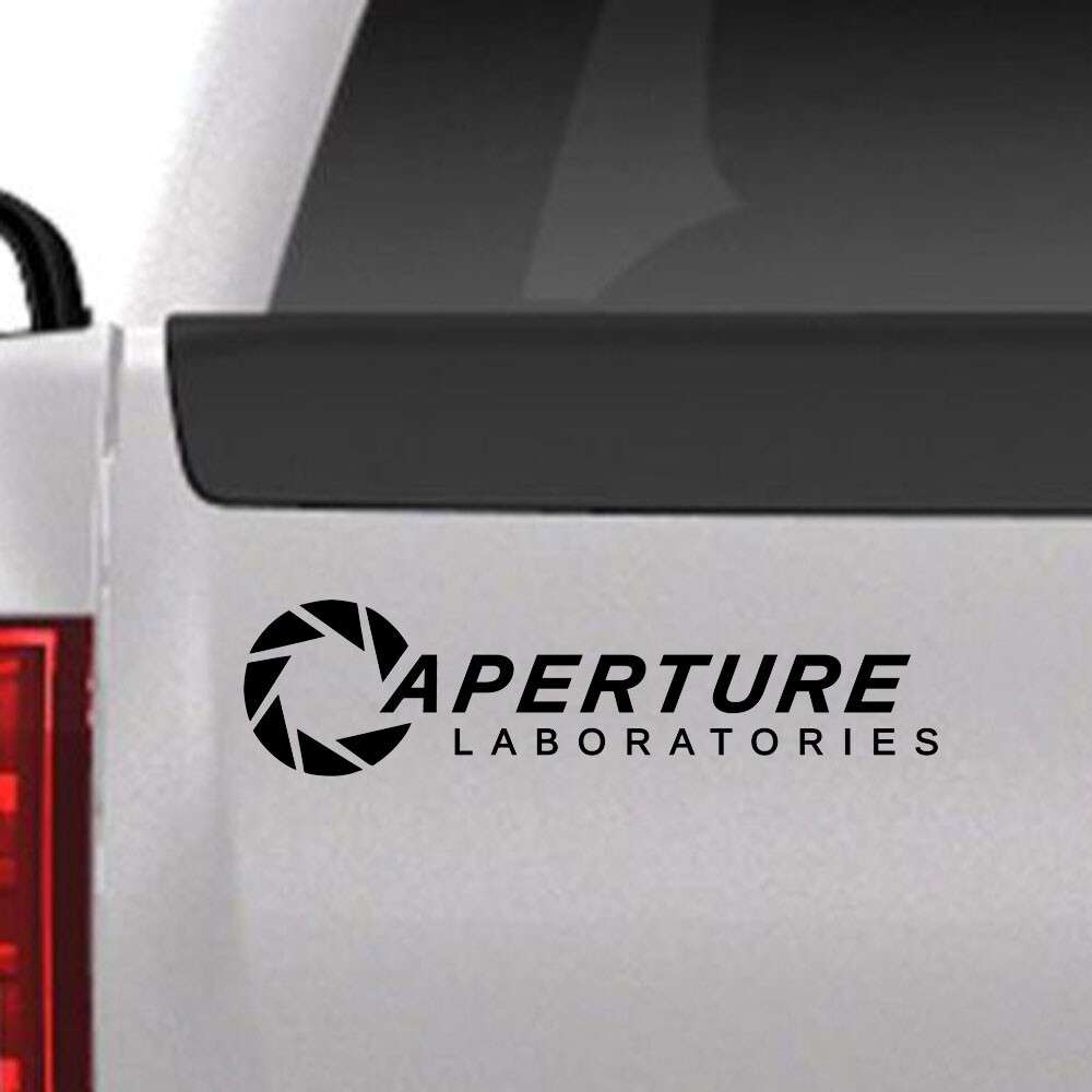 Aperture Laboratories Portal Game BLACK Vinyl Decal Sticker - FREE S&H ...